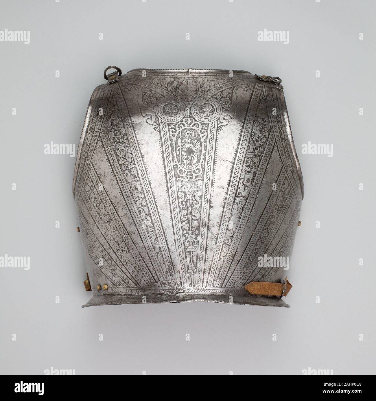 Italian School. Backplate. 1585–1605. Italy, northern. Steel, etched ...