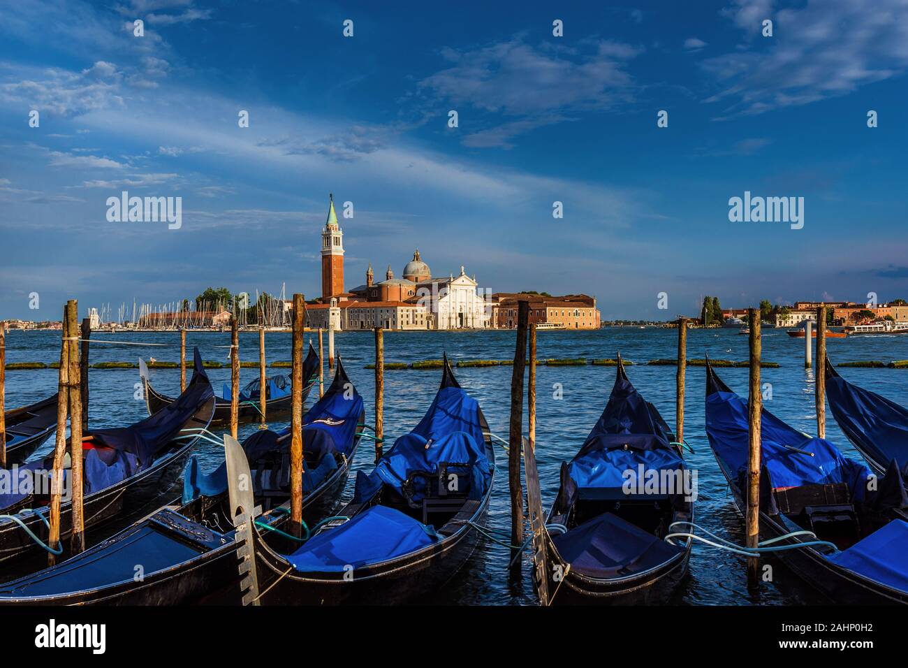 San Giorgo Maggiore (St George) Island and Church in Venice Lagoon seen ...