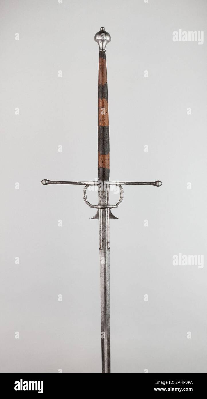 Two-Handed Sword. 1590–1610. Germany, East. Steel, wood, and leather ...