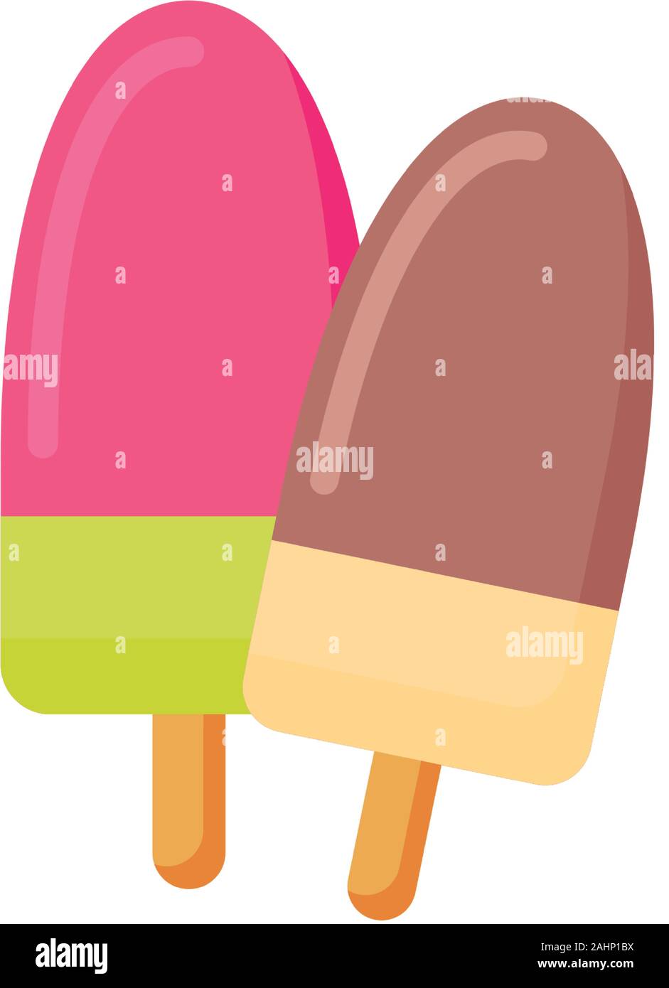 Popsicles design of ice lolly summer sweet dessert food flavor snack ...