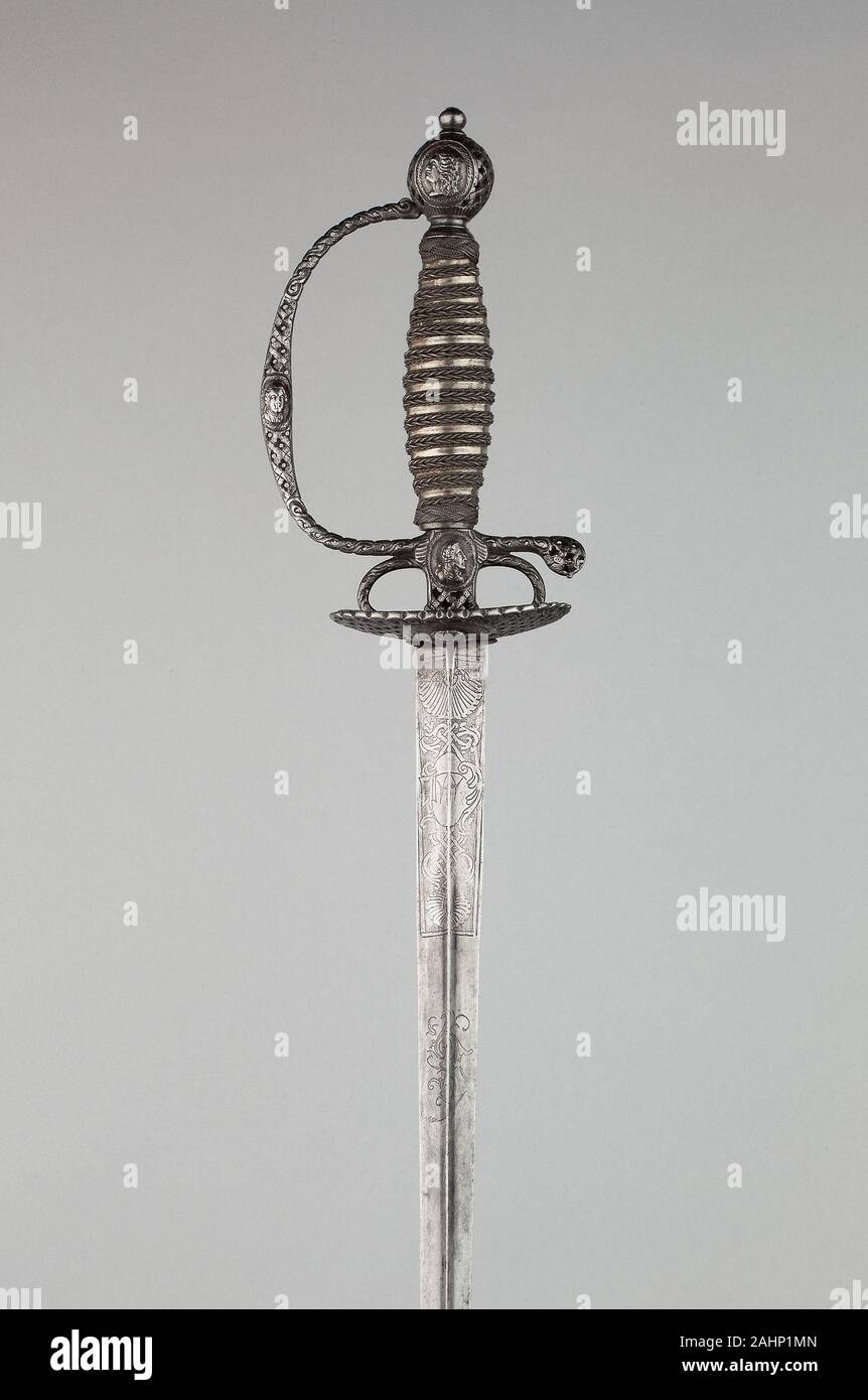 Smallsword with Portraits of Monarchs from the Bourbon Dynasty. 1760 ...
