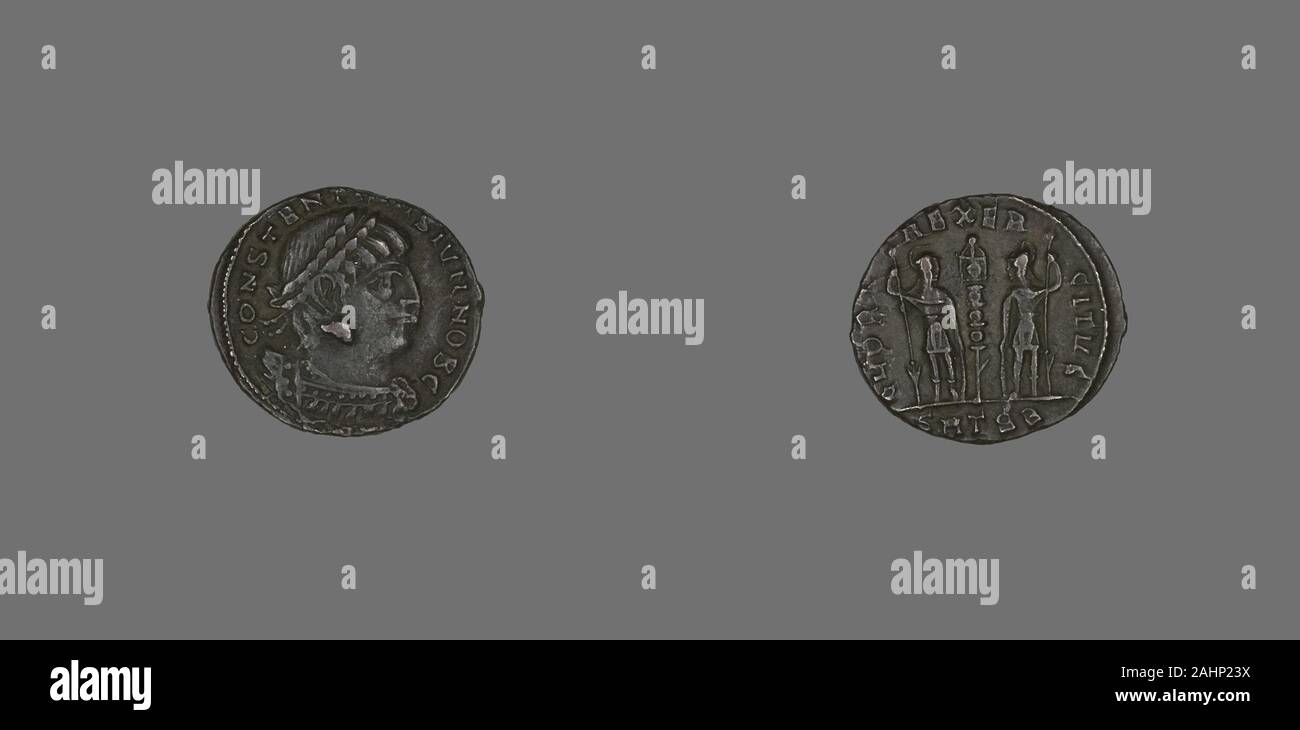 Ancient Roman. Coin Portraying Emperor Constantine II. 317 AD–337 AD ...