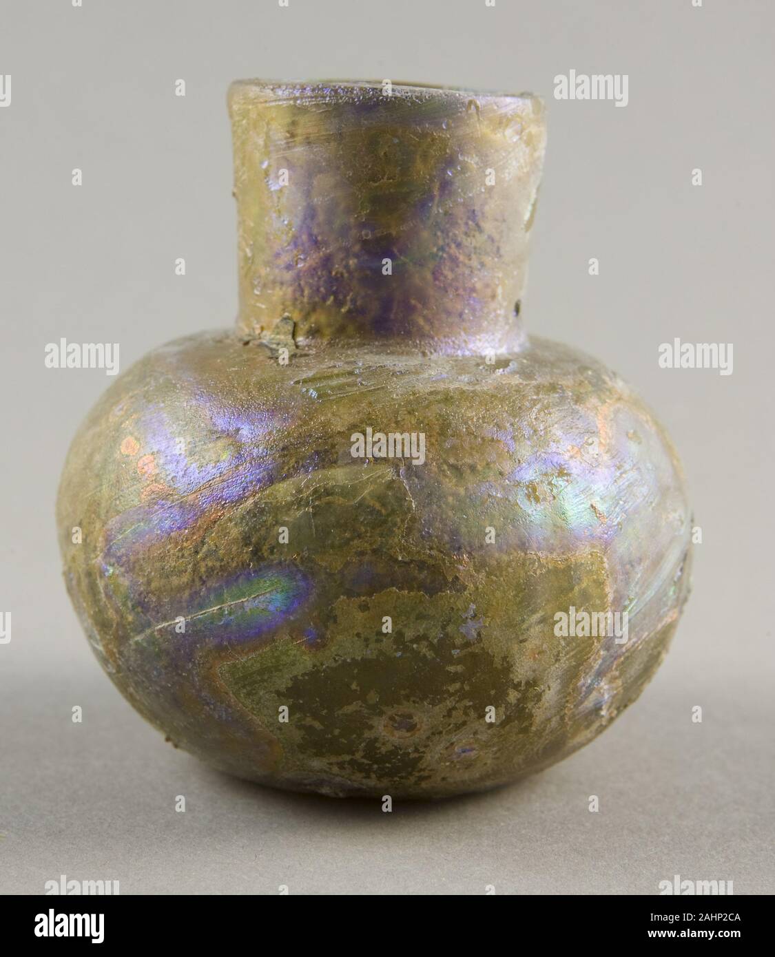 Ancient Roman. Bottle. 201 AD–600 AD. Mediterranean Region. Glass ...