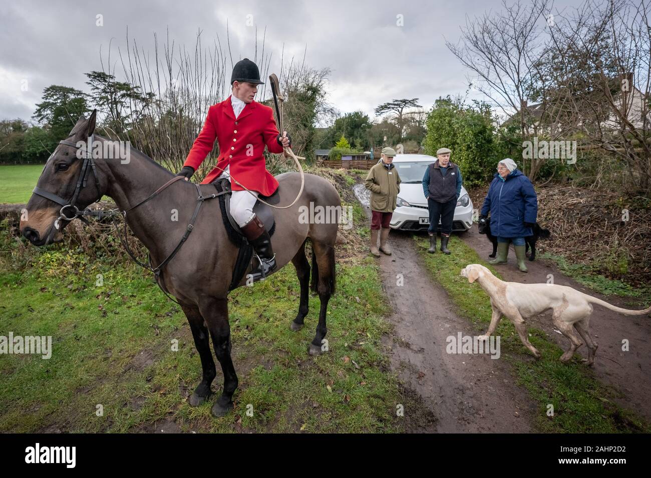 Quantock Staghounds Hunt traditional meet on Boxing Day in Crowcombe ...