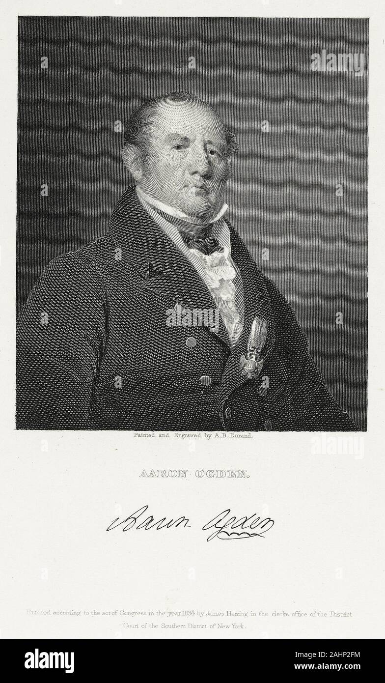 Asher Brown Durand. Aaron Ogden. 1834. United States. Engraving on ...