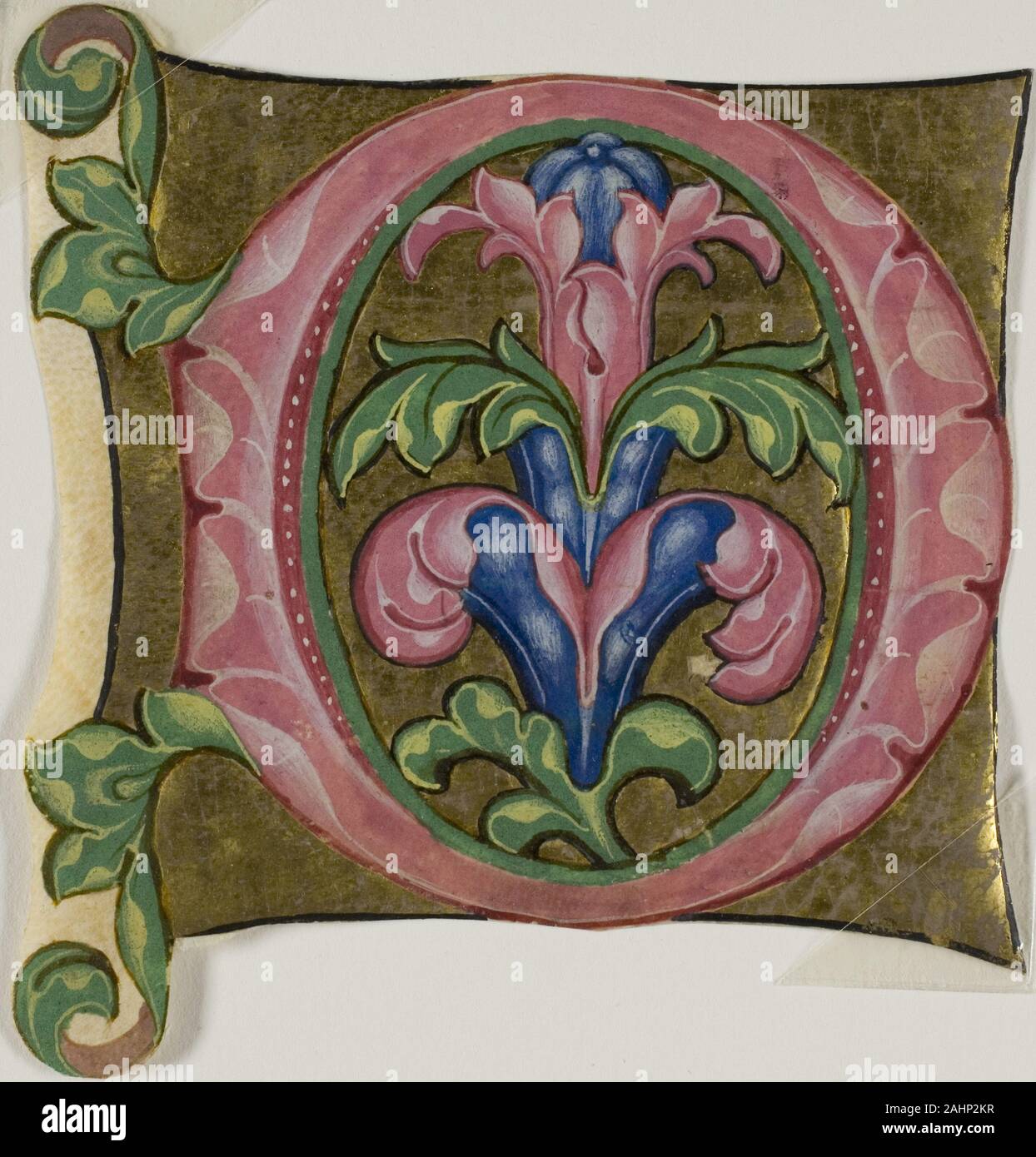Decorated Initial D with Acanthus Leaves from a Choir Book. 1300–1399 ...