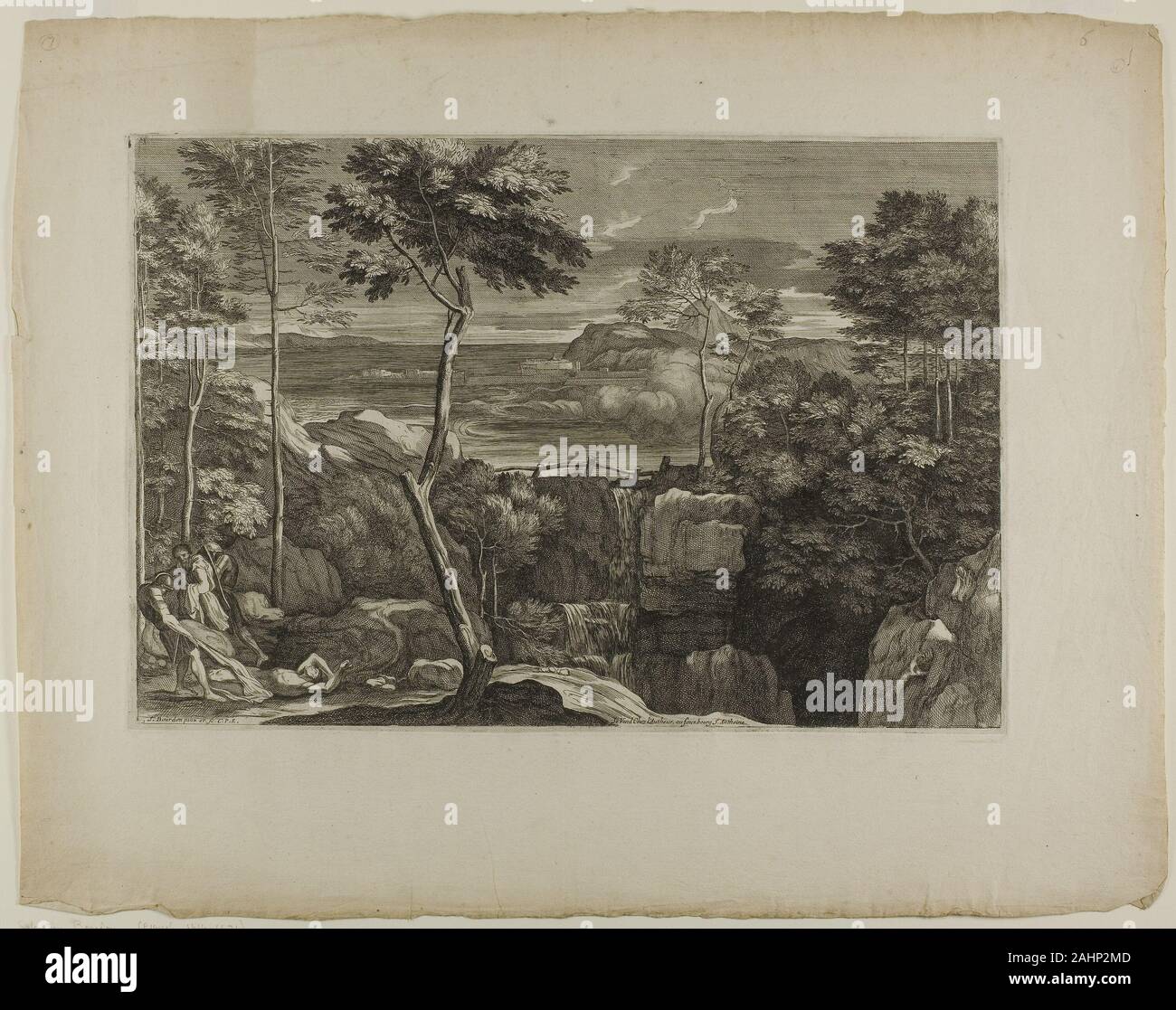 Sébastien Bourdon. Landscape with Three Brigands and Their Victim. 1668 ...