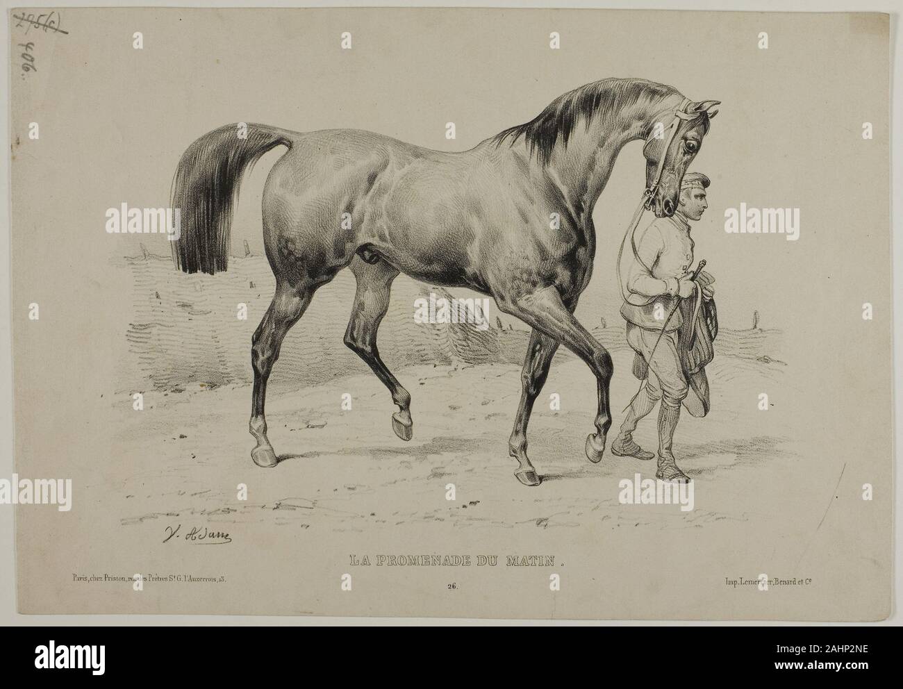 Victor Jean Adam. Morning Walk. 1821–1866. France. Lithograph in black ...