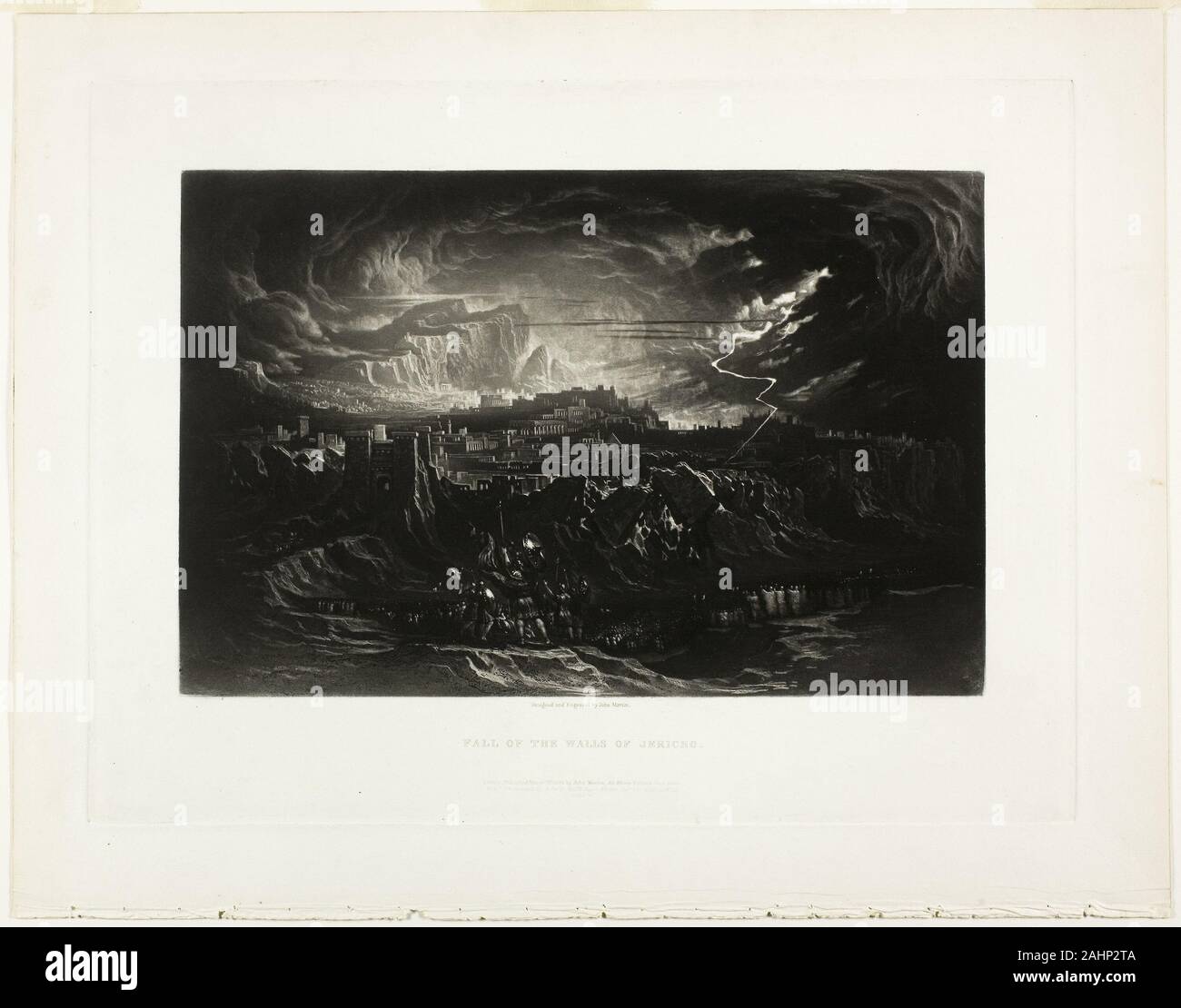 John Martin. Fall of the Walls of Jericho, from Illustrations of the ...