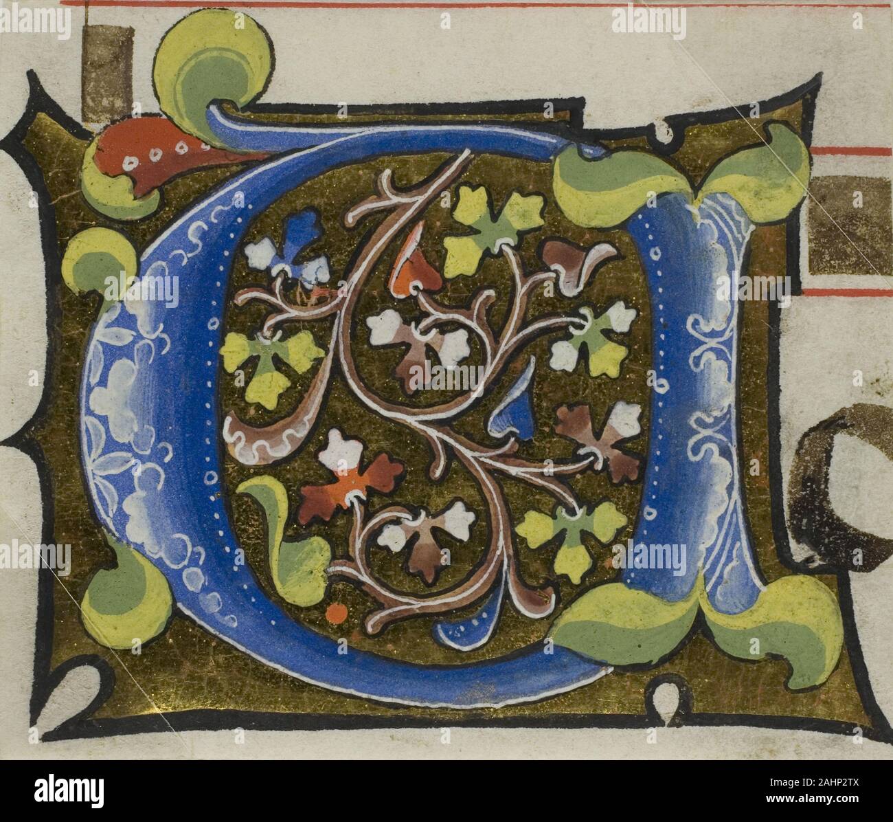Decorated Initial O or A with Flowers from a Choirbook. 1800–1908 ...