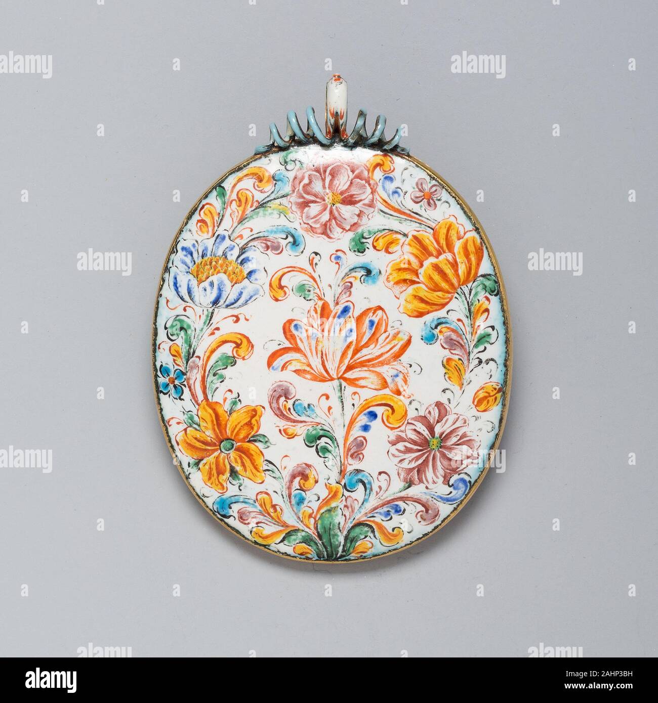 Portrait Miniature with Enameled Frame. 1625–1675. France. Gold, enamel ...