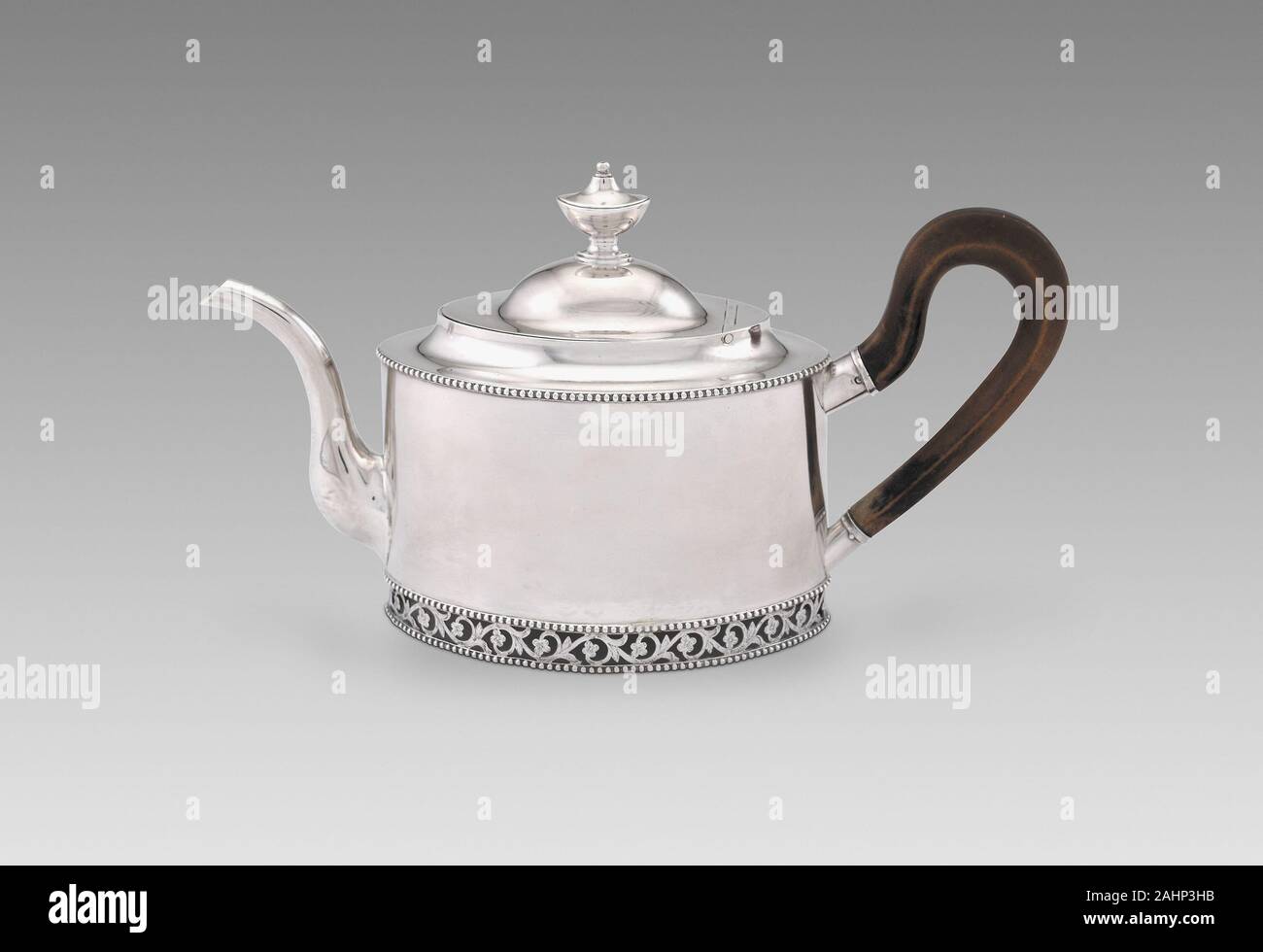 Standish Barry. Teapot. 1784–1800. Baltimore. Silver Stock Photo - Alamy