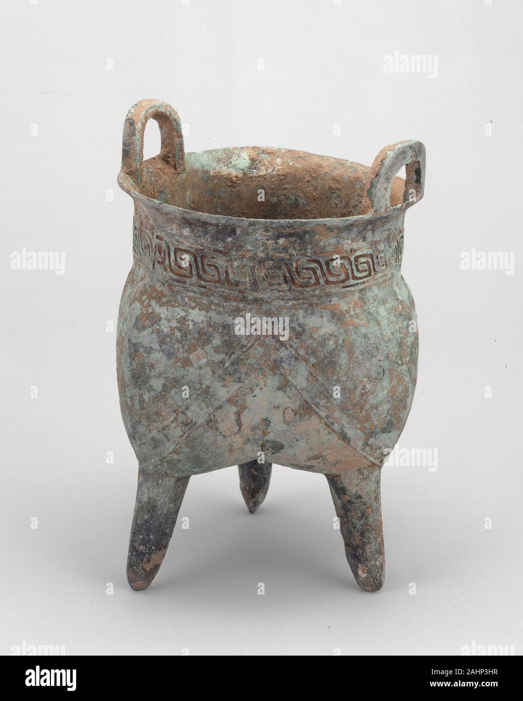 Tripod Food Container (Li). 1500 BC–1400 BC. China. Bronze Stock Photo ...