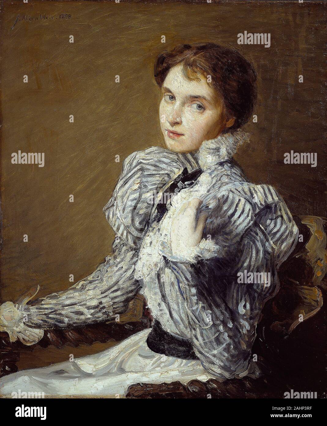Julian Alden Weir. The Grey Bodice. 1898. United States. Oil on canvas ...