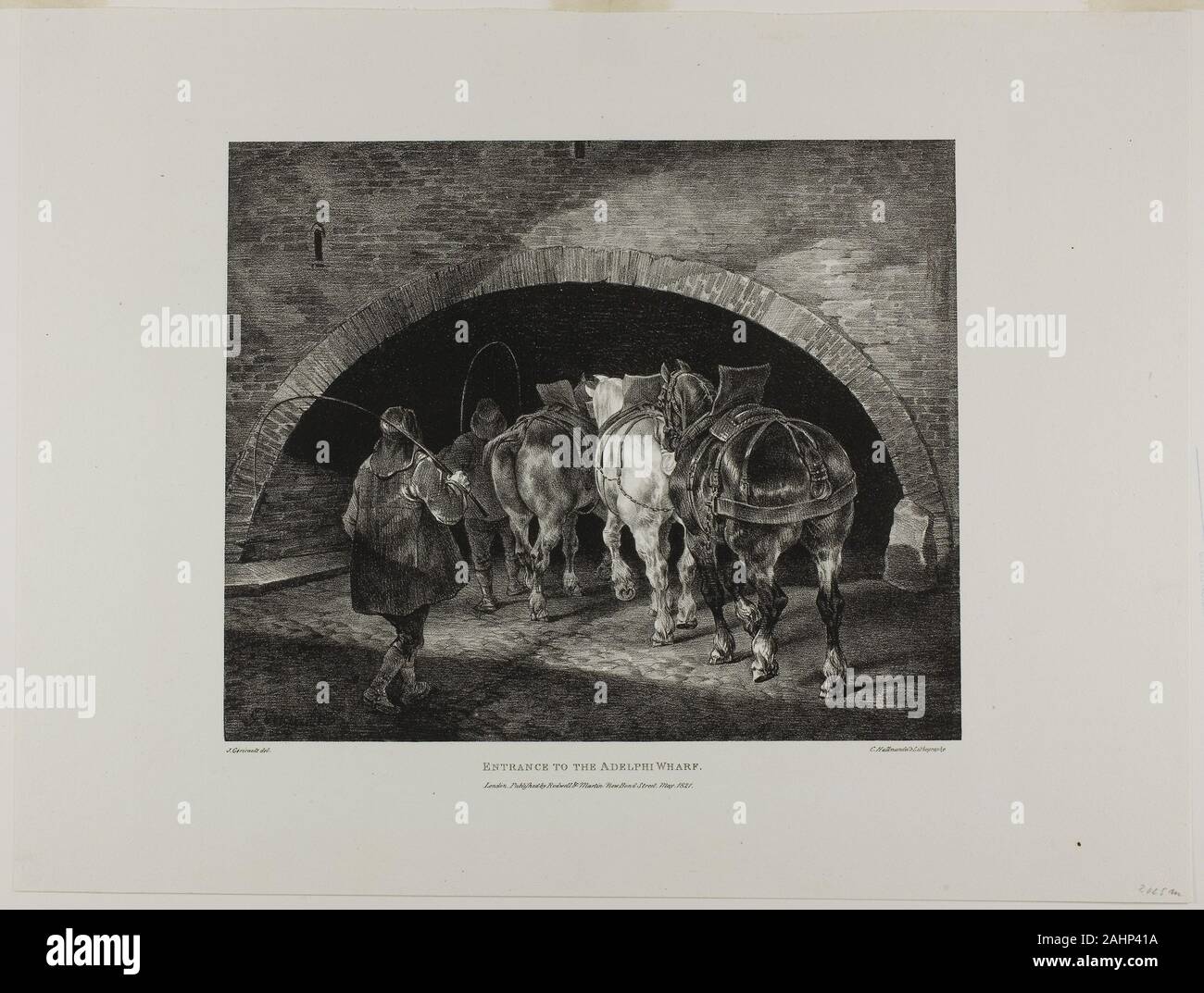 Jean Louis André Théodore Géricault. Entrance to the Adelphi Wharf ...