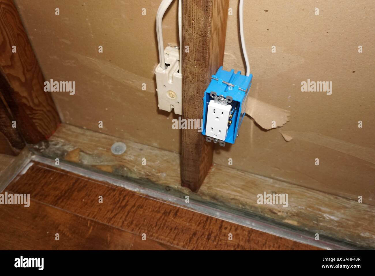 Electrical outlets being installed Stock Photo - Alamy