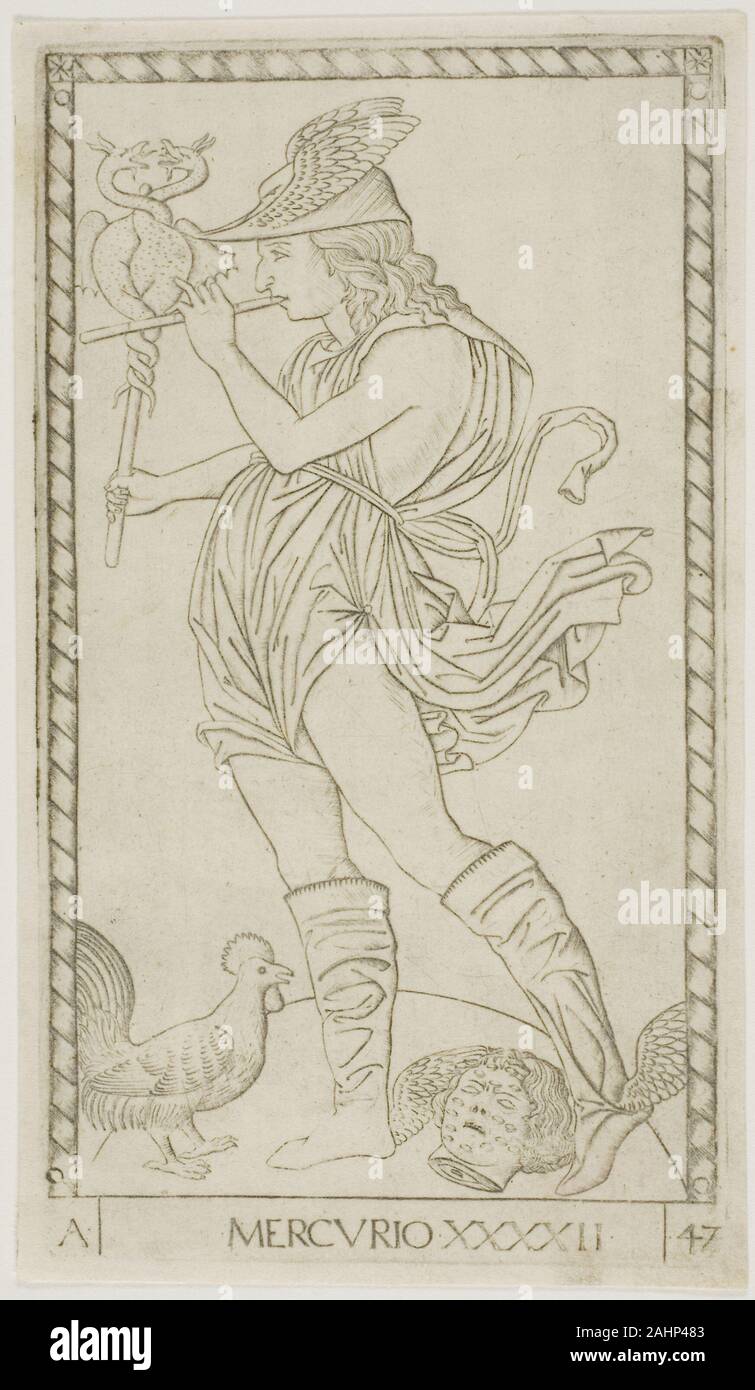 Master of the E-Series Tarocchi. Mercury, plate 42 from Planets and ...