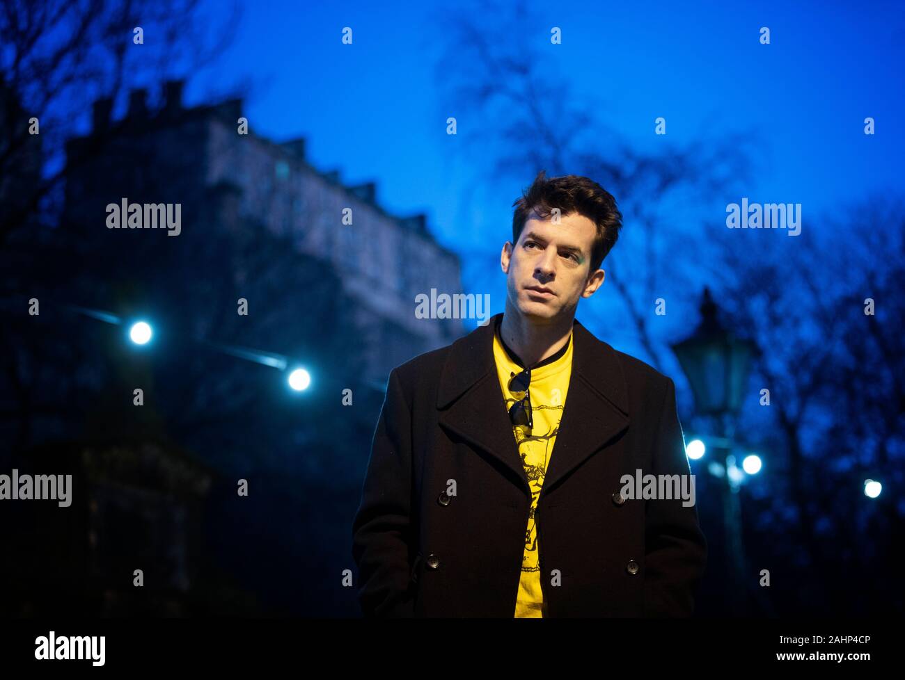 International DJ Mark Ronson before headlining the Hogmanay Street ...