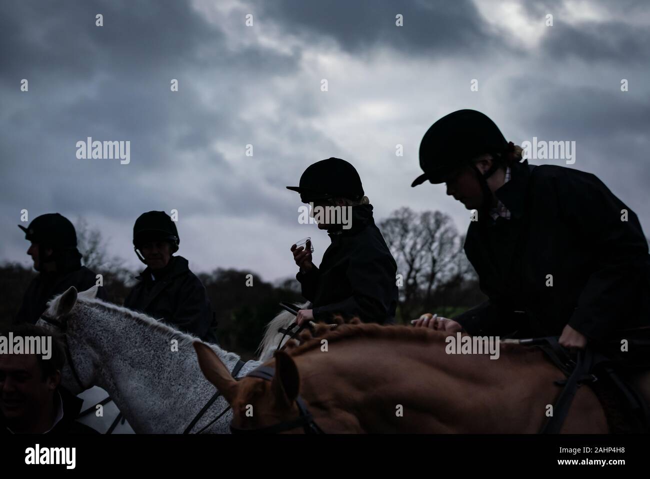 Quantock Staghounds Hunt traditional meet on Boxing Day in Crowcombe ...