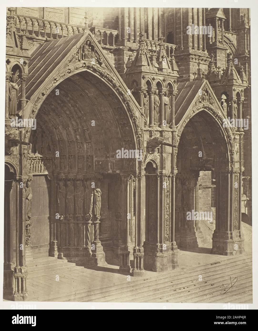 Bisson Frères. Chartres Cathedral, South Transept, Central and Side ...