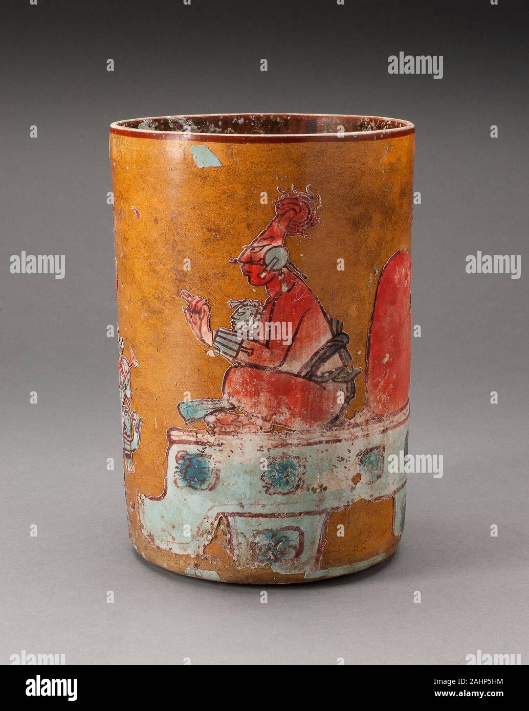 Maya. Vase Depicting a Courtly Scene. 600 AD–800 AD. Guatemala ...