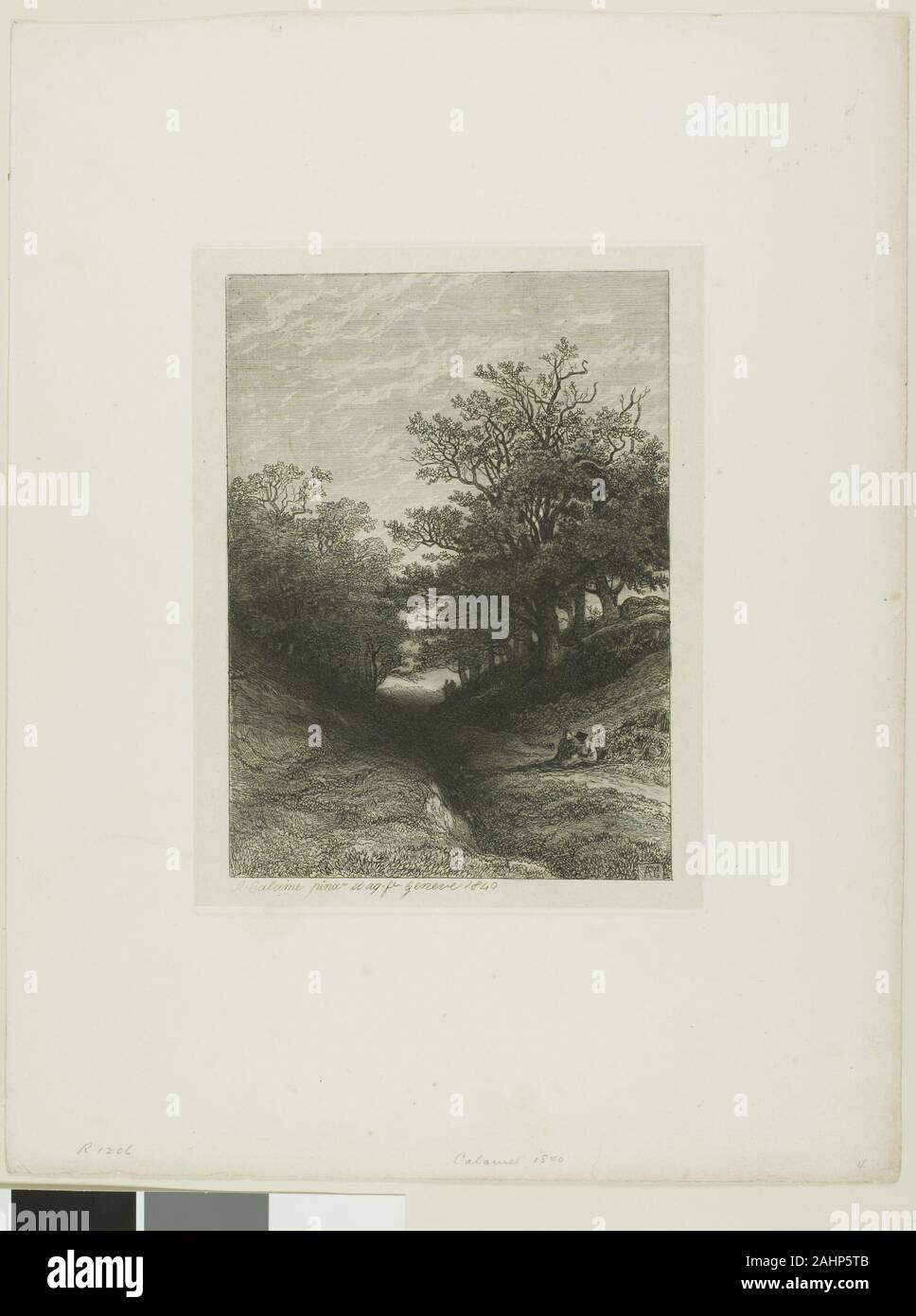 Alexandre Calame. Alpine Landscape. 1830–1864. Switzerland. Etching on ...