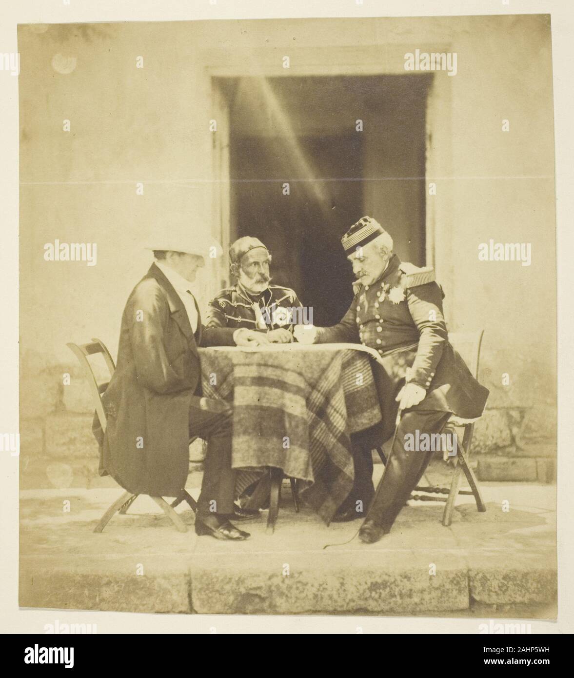 Roger Fenton. A Council of War Lord Raglan, Omar Pacha and Pelissier ...