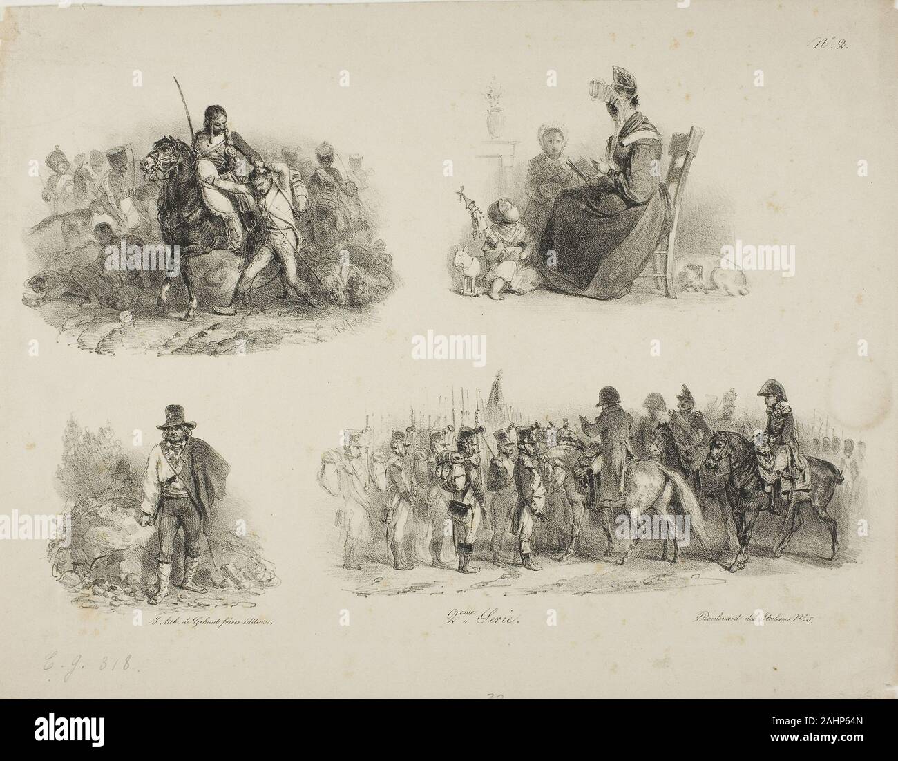 Denis Auguste Marie Raffet. Sheet of Sketches. 1829–1830. France ...