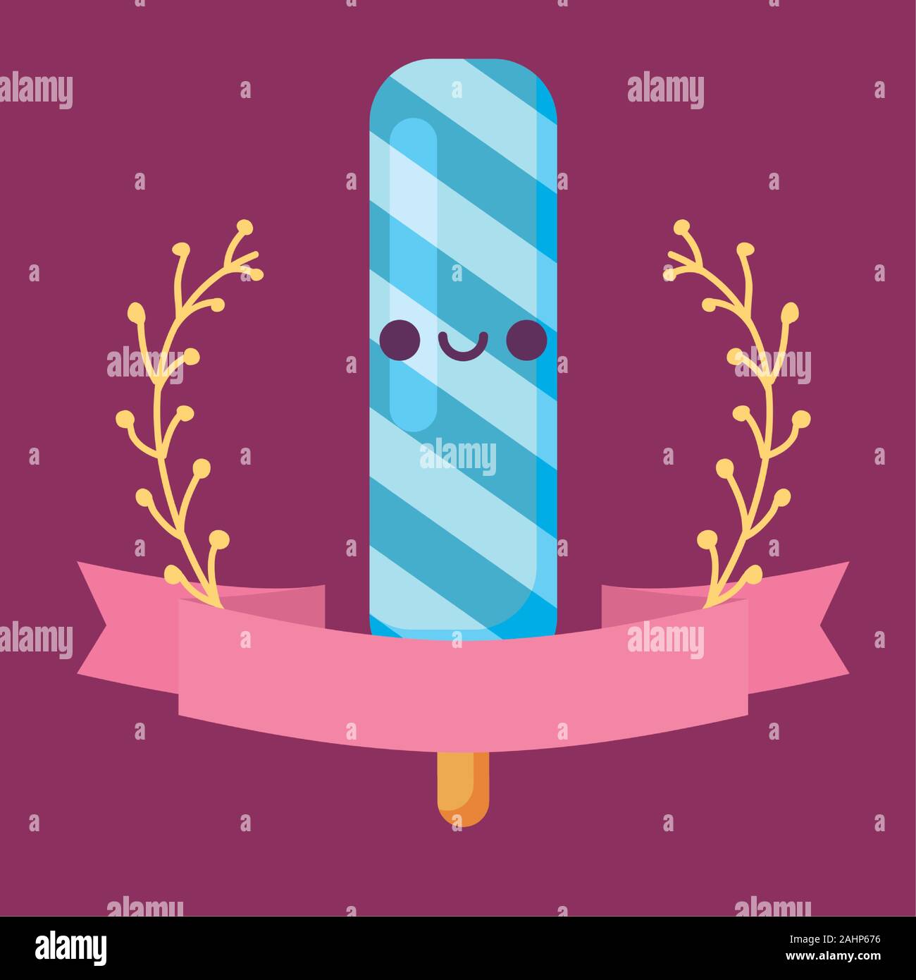 popsicle cartoon design, Kawaii expression cute character funny and ...