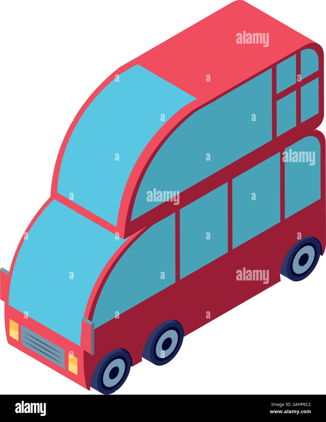 Isometric red bus design, Transportation vehicle transport wheel speed ...