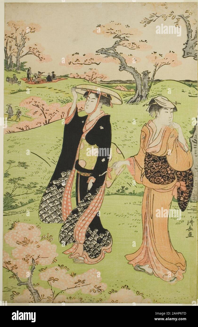 Torii Kiyonaga. Cherry Blossom Viewing at Asuka Hill. 1782–1792. Japan ...