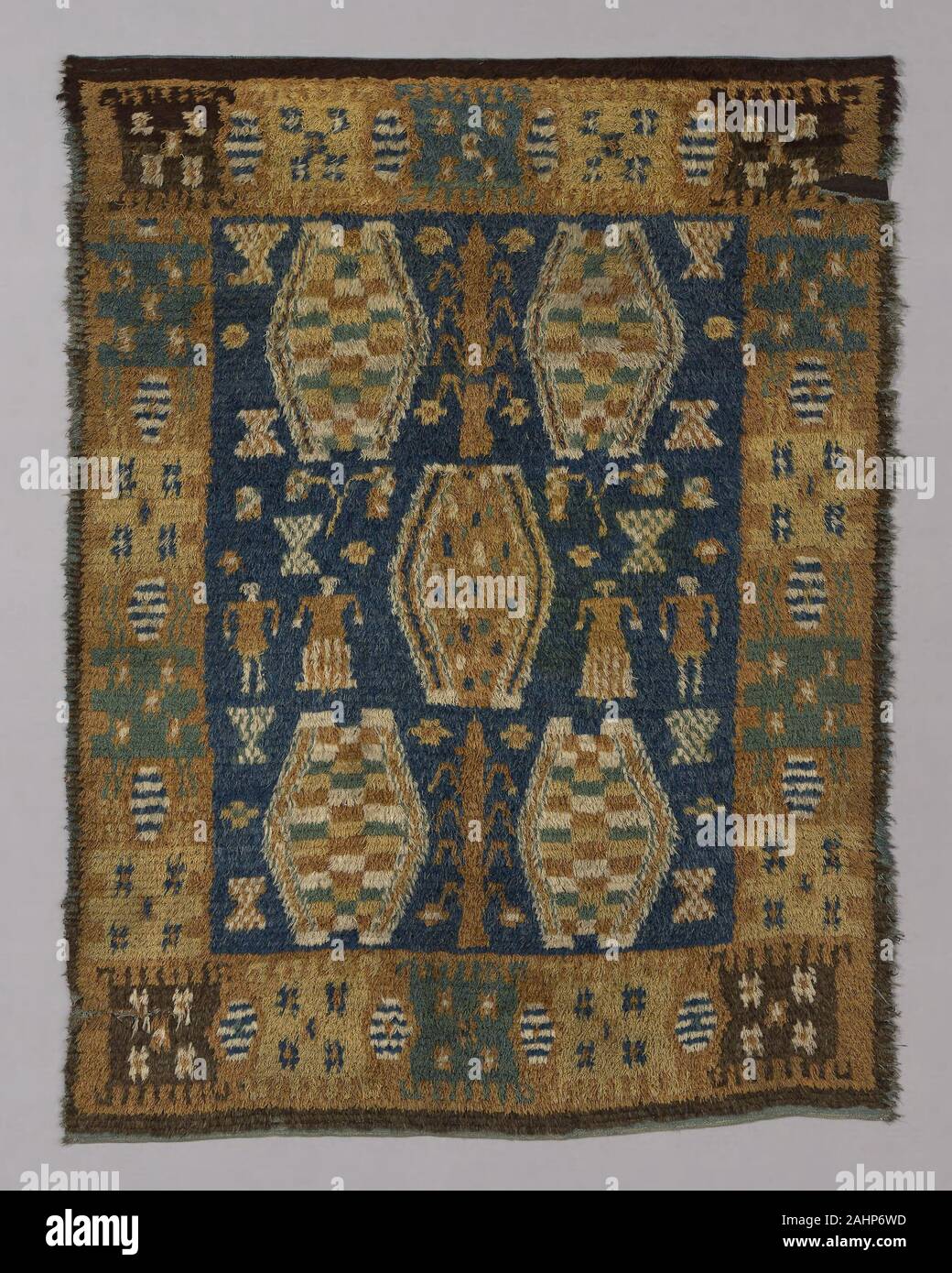 Carpet (Known as a Ryijy or Rya ). 1701–1725. Finland. Wool, weft-faced ...