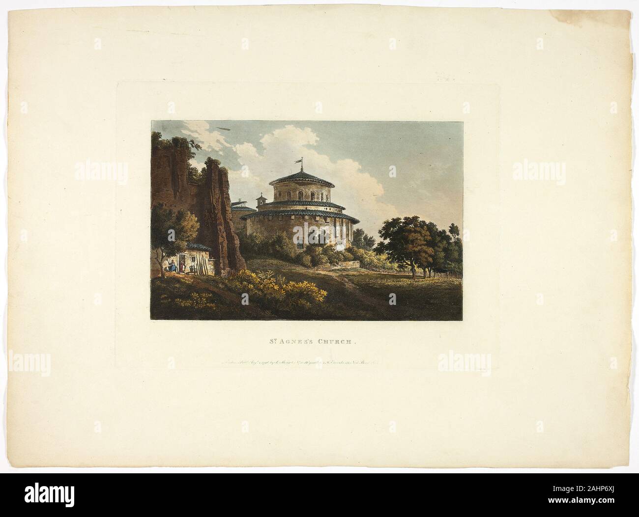 M. Dubourg. St. Agnes's Church, plate eight from the Ruins of Rome ...
