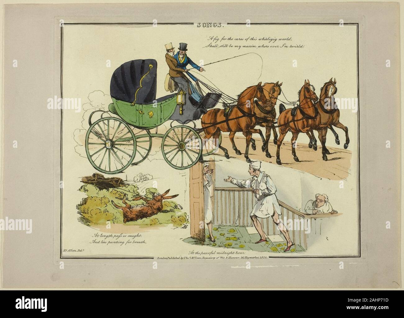 Henry Alken. Plate from Illustrations to Popular Songs. 1822. England ...