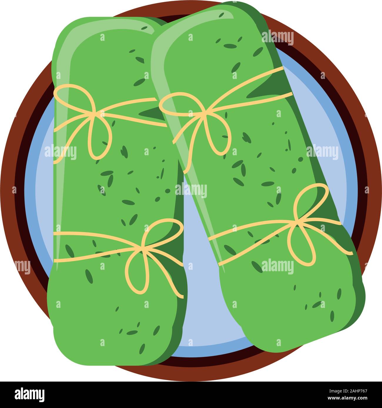 tamal, typical Mexican food on white background vector illustration ...