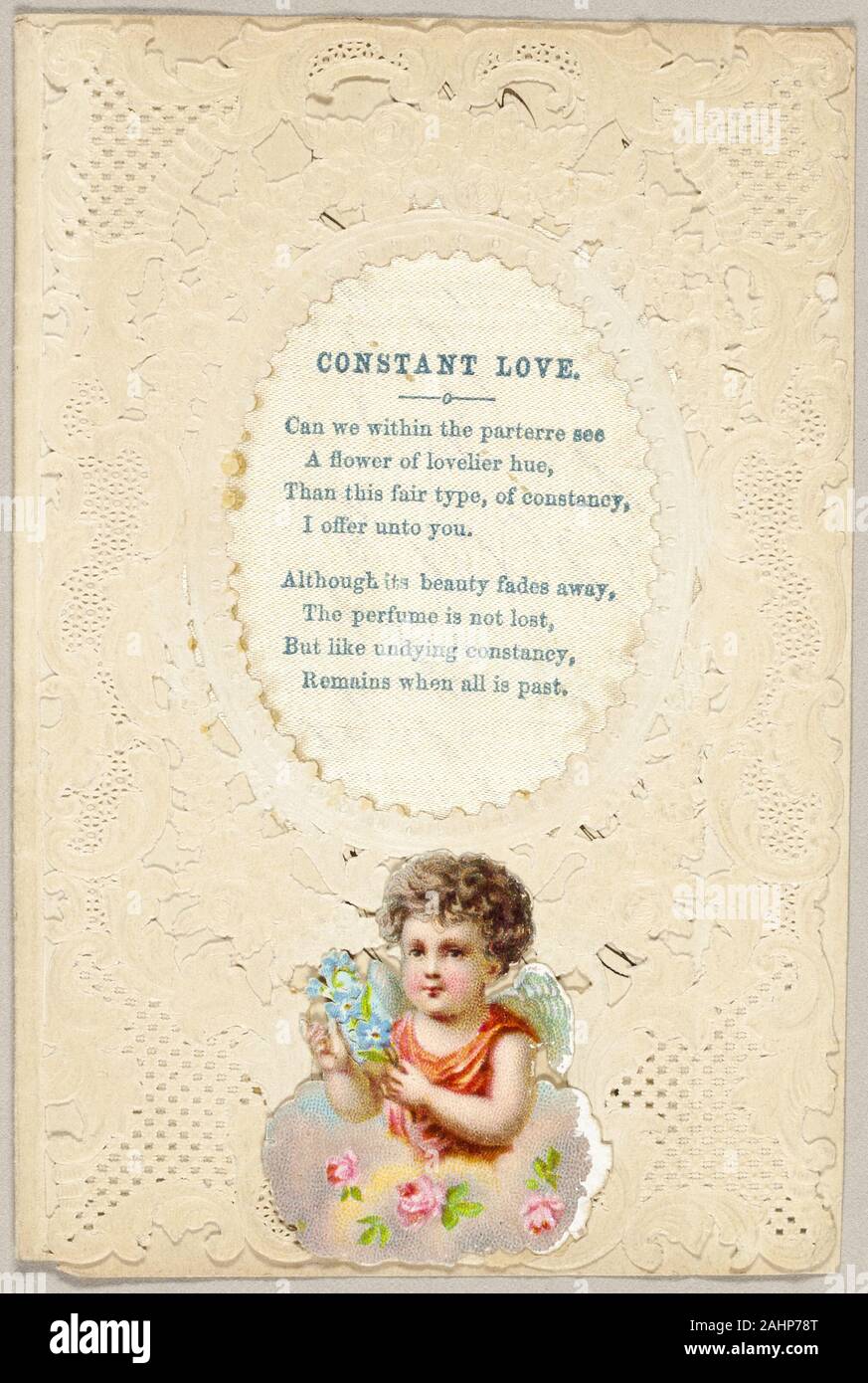 Constant Love (valentine). 1850–1859. United States. Collaged elements ...