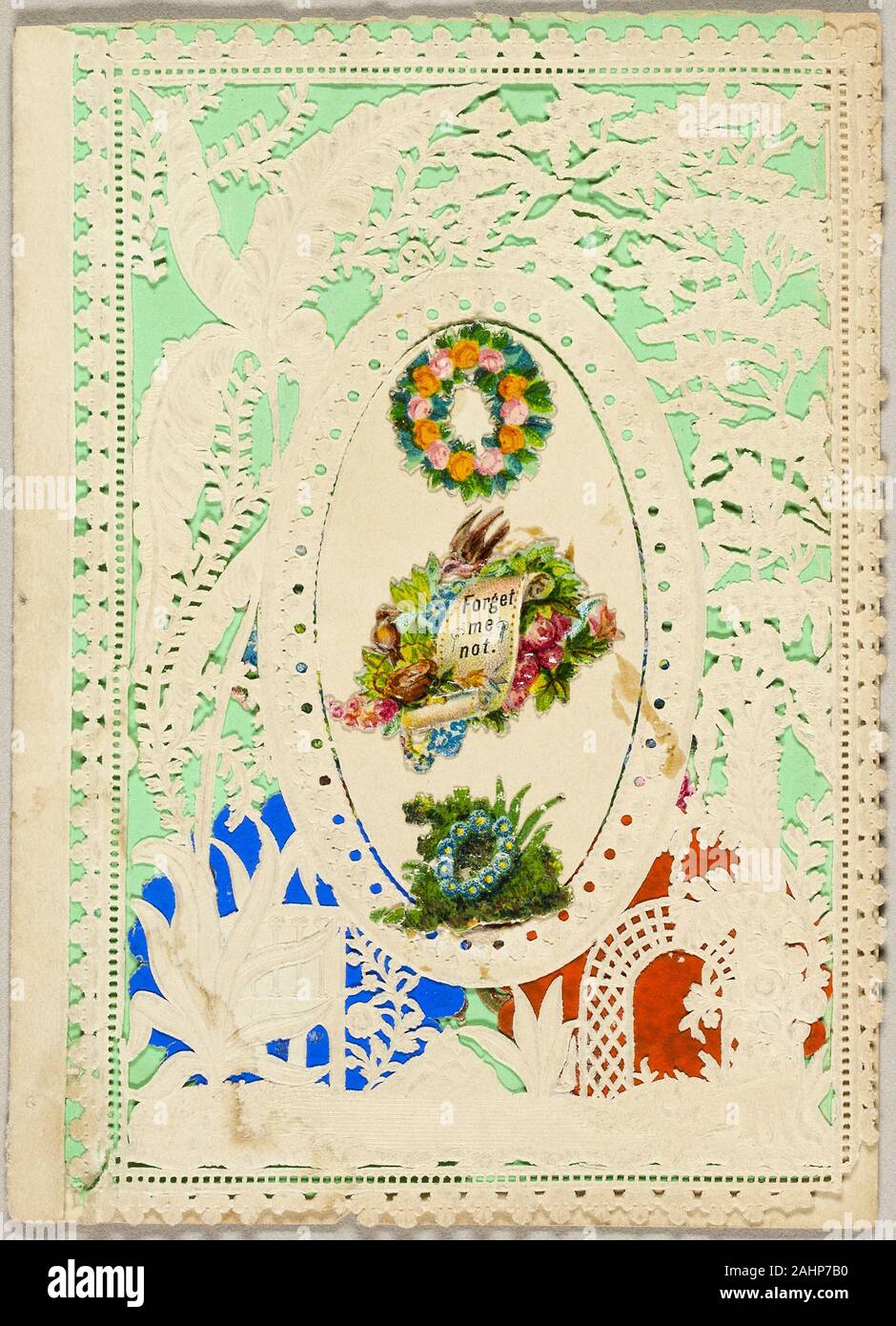 George Meek. Forget Me Not (valentine). 1850–1859. England. Collaged ...