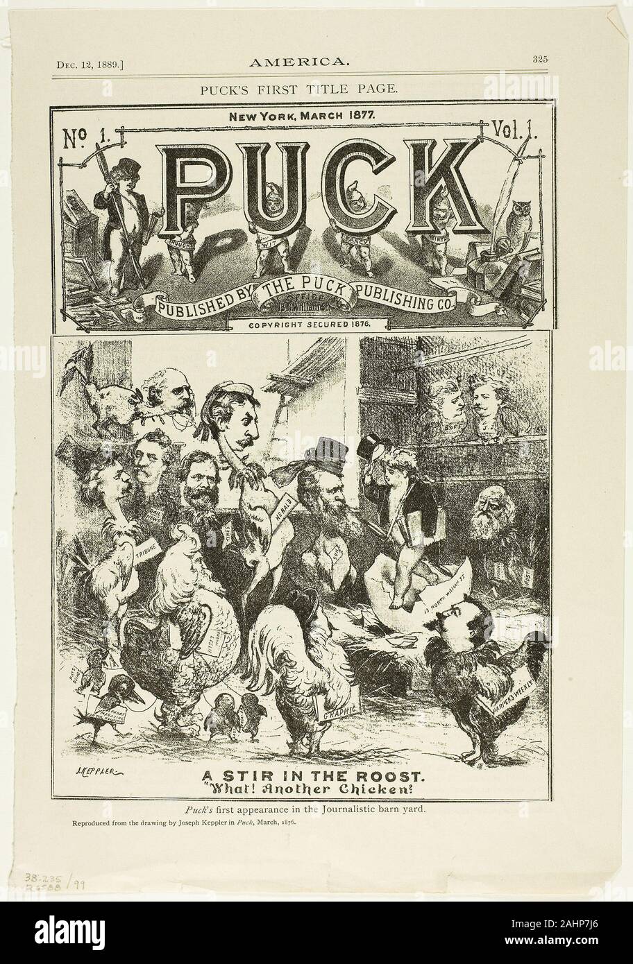 Joseph Keppler. A Stir in the Roost, from America. 1889. United States ...