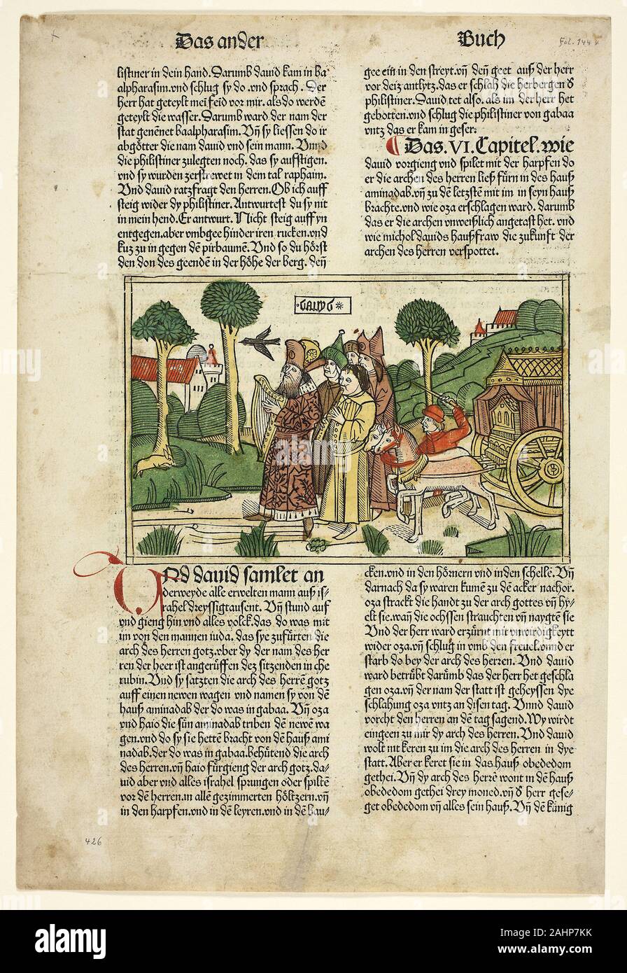 Hand colored woodcut on paper hi-res stock photography and images - Alamy