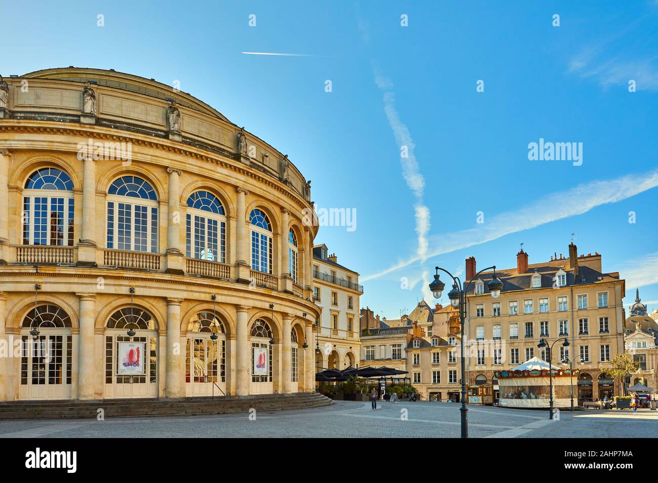 Image of the front elevation of the Opera de Rennes in Rennes, Brittany ...