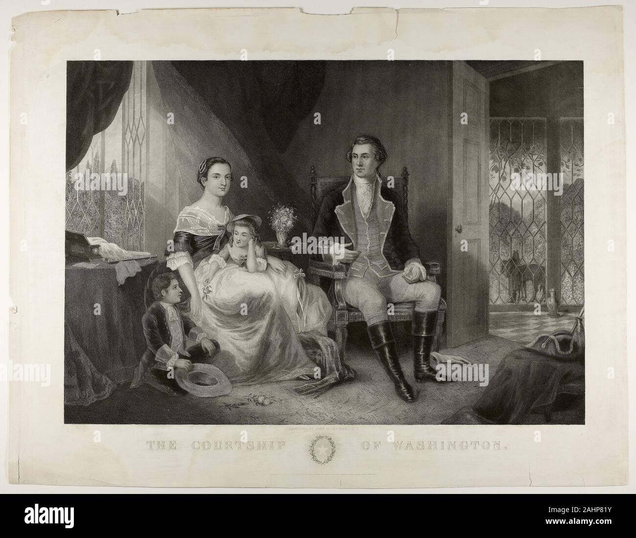 John C. McRae. The Courtship of Washington. 1860. United States ...