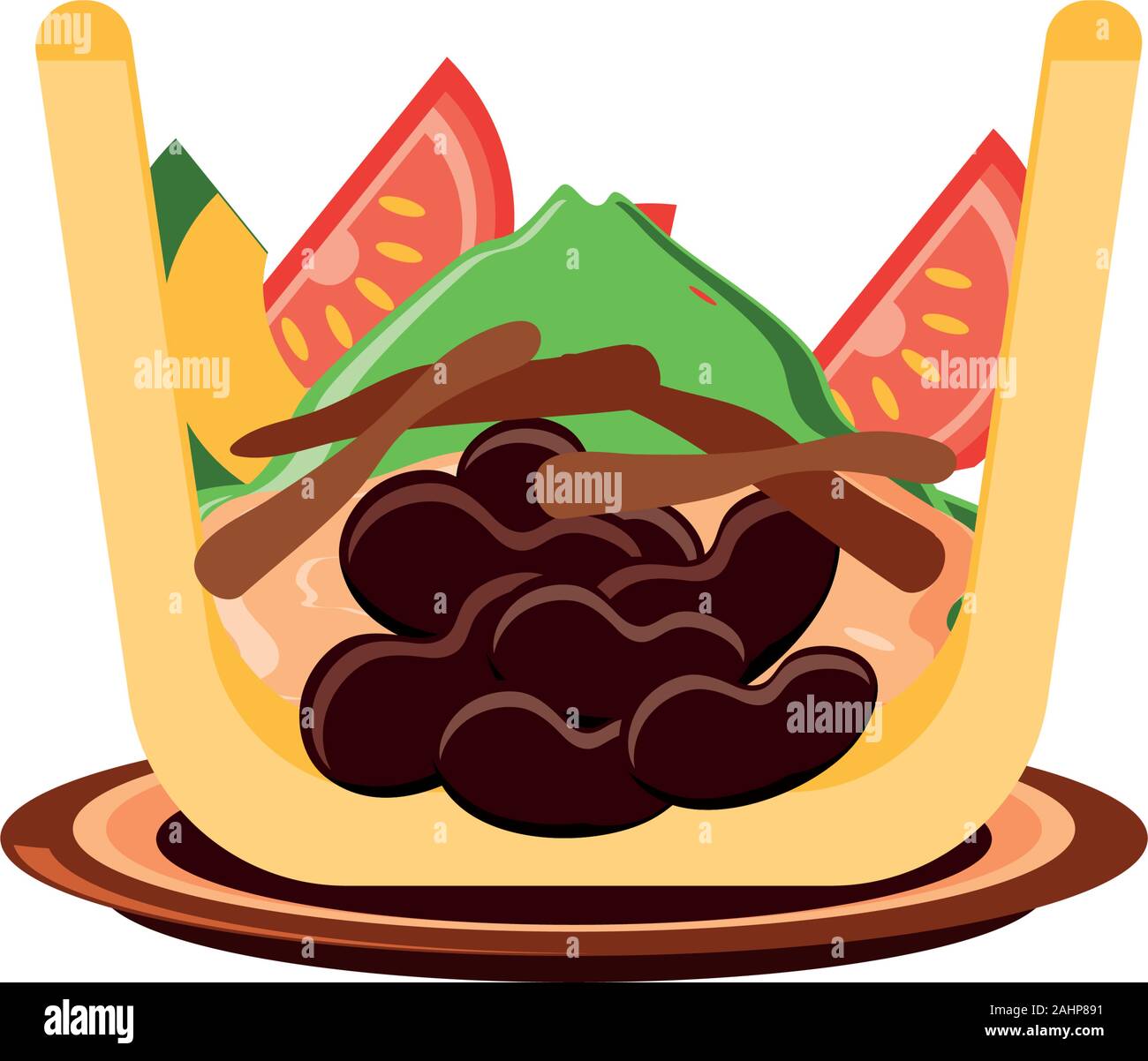 Mexican taco design, Mexico culture tourism landmark latin and party ...