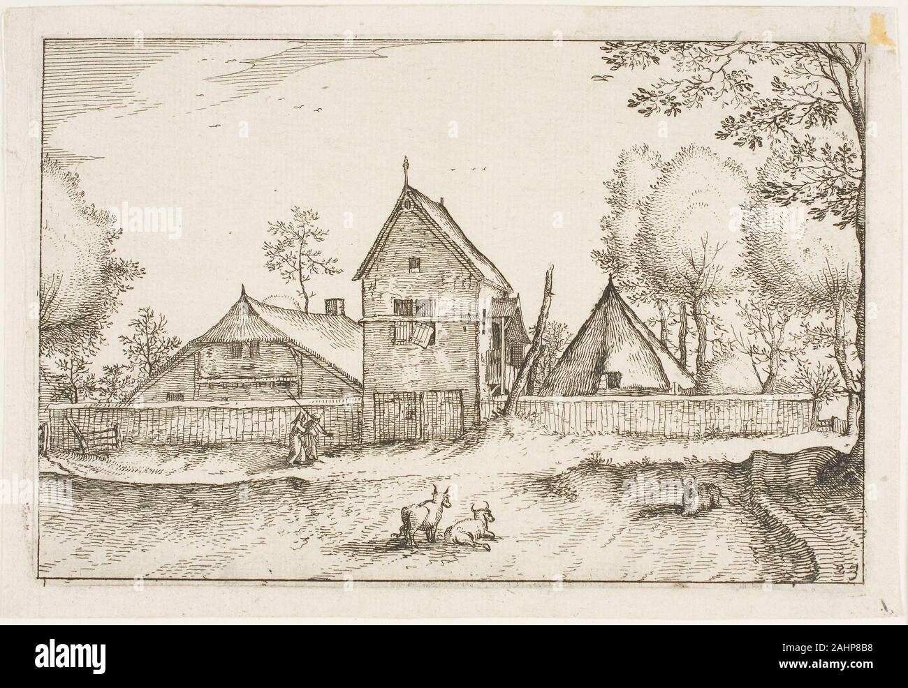 Claes Jansz. Visscher, II. Large Walled Farm, plate 23 after Pictures ...