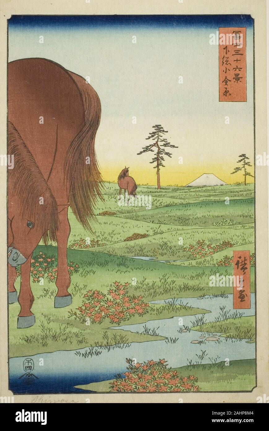 Utagawa Hiroshige. Kogane Plain in Shimosa Province (Shimosa Koganehara ...