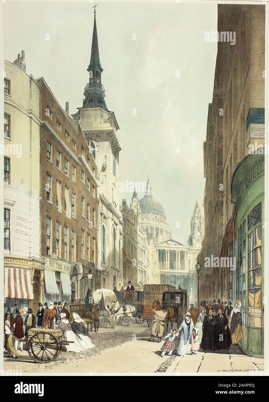Thomas Shotter Boys. St. Paul's from Ludgate Hill, plate 24 from ...