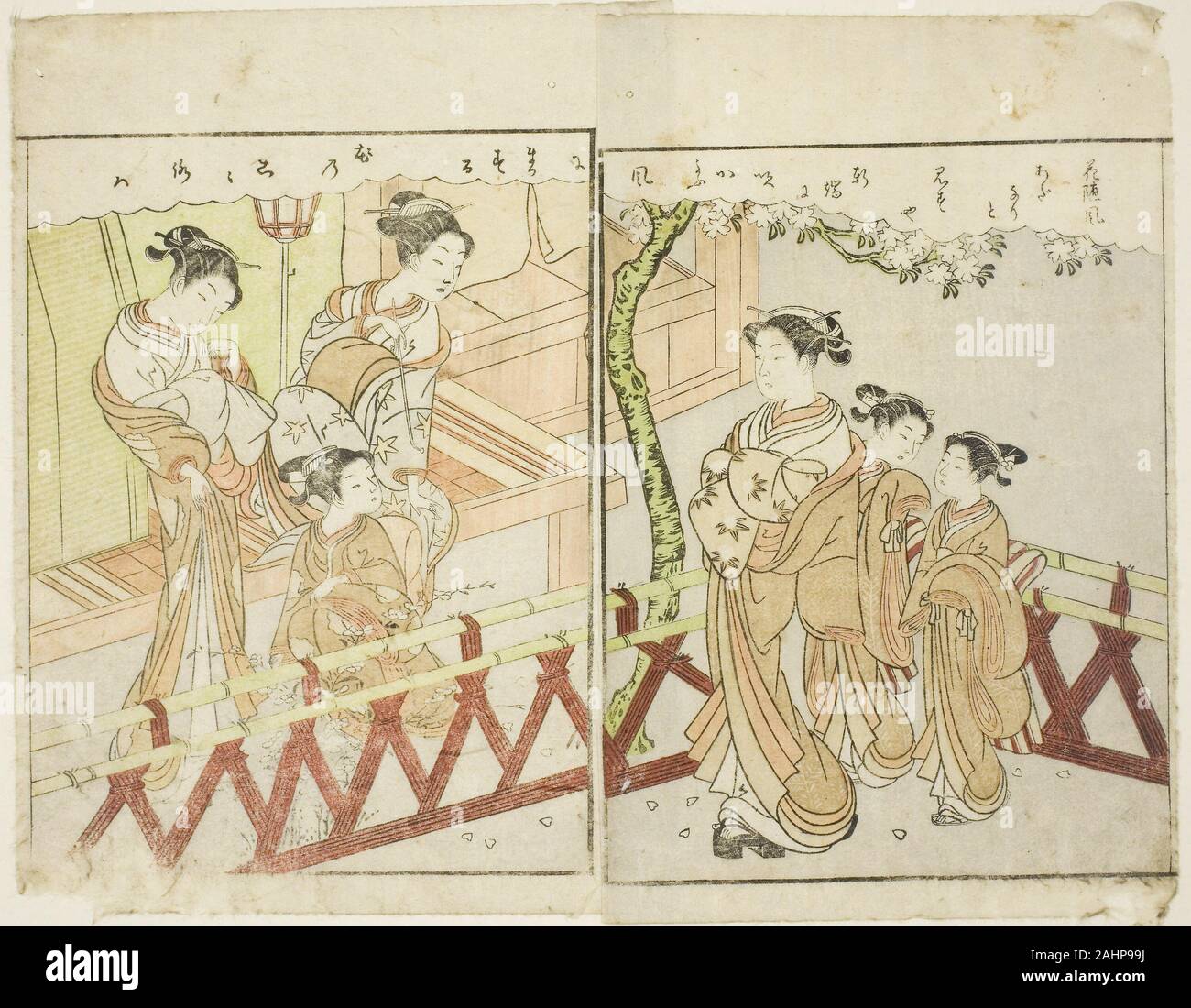 Suzuki Harunobu. Double-page Illustration from Vol. 2 of Picture Book ...