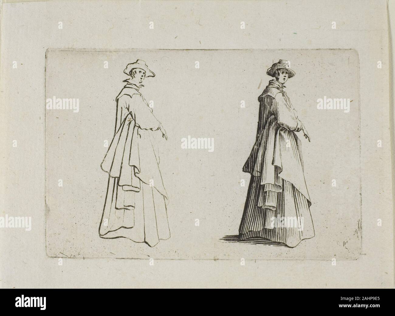 Jacques Callot. The Lady with Full Clothing, from The Caprices. 1617 ...