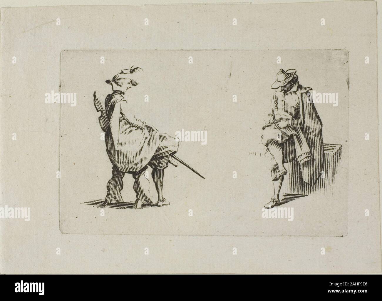 Jacques Callot. Two Seated Men, from The Caprices. 1617–1627. France ...