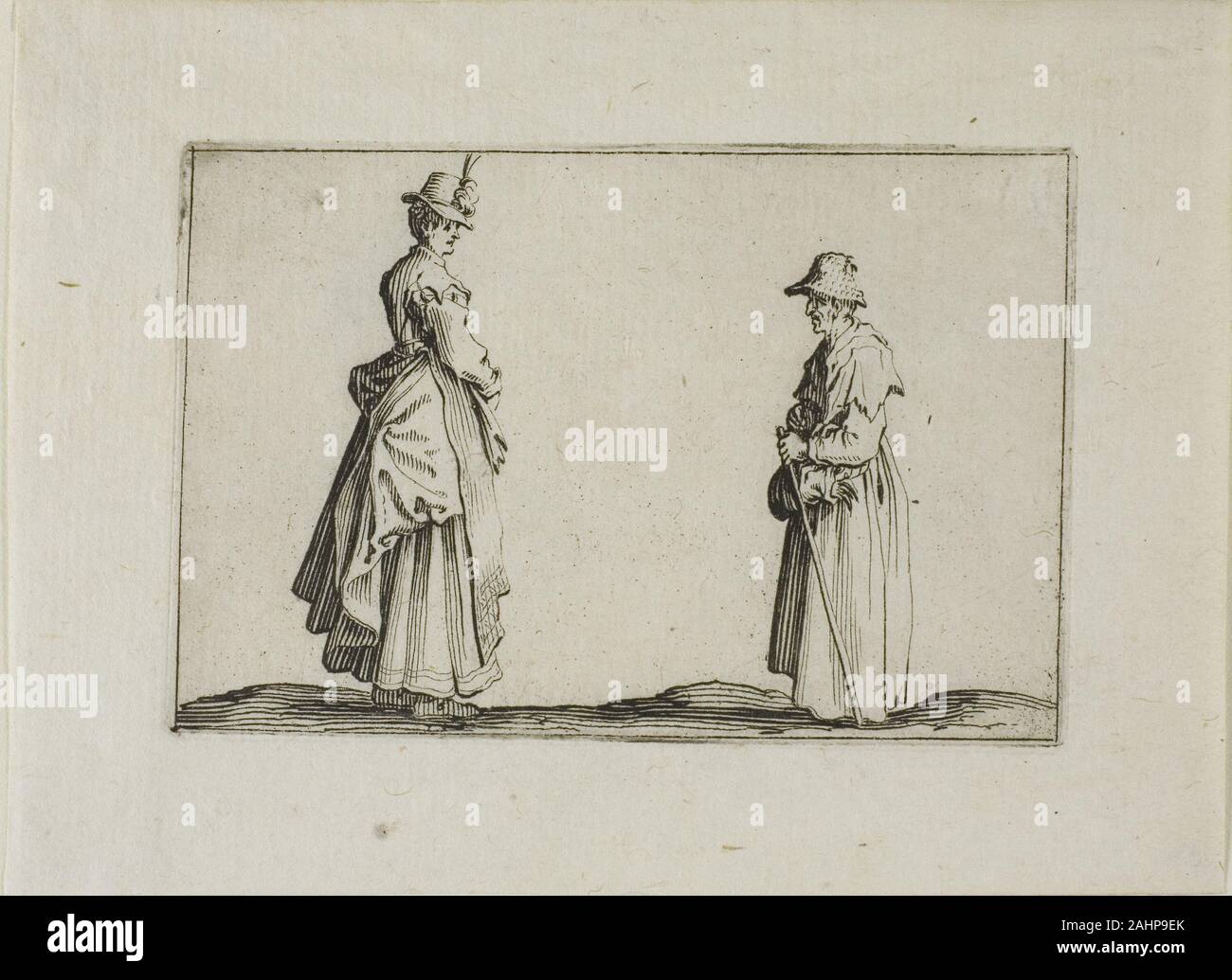 Jacques Callot. Two Women in Profile, from The Caprices. 1617–1627 ...