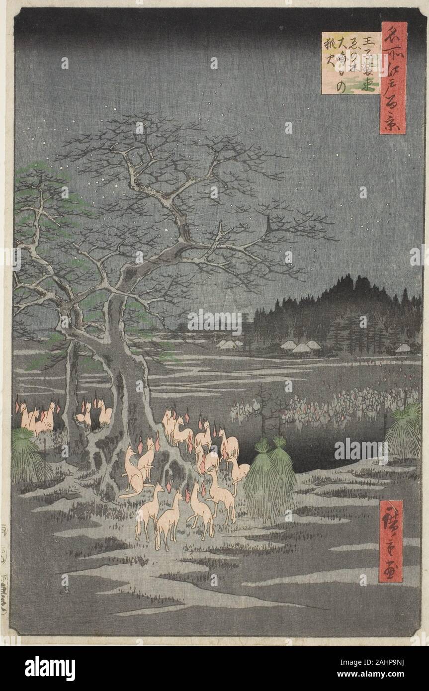 Utagawa Hiroshige. Fox Fires on New Year's Eve at the Changing Tree in ...